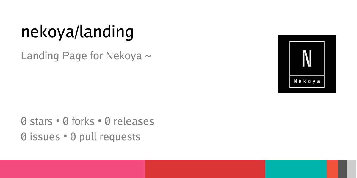 nekoya/landing: Landing Page for Nekoya ~ - Moe's Git