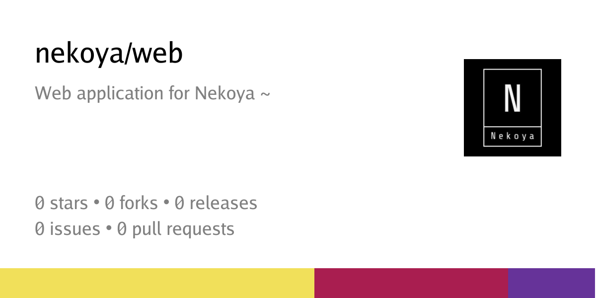 nekoya/web: Web application for Nekoya ~ - Moe's Git
